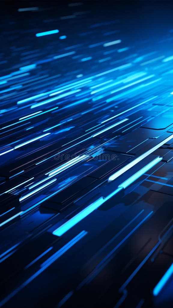 Blue Tech Lines and Layers with Dark Gradient Background Stock ...