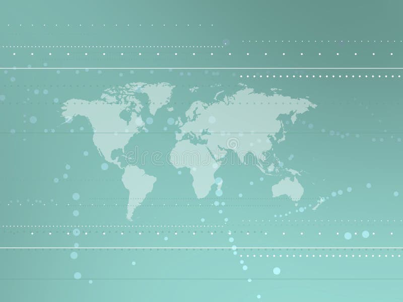 Blue Over Blue Tech Map of the World Silhouette of International ...