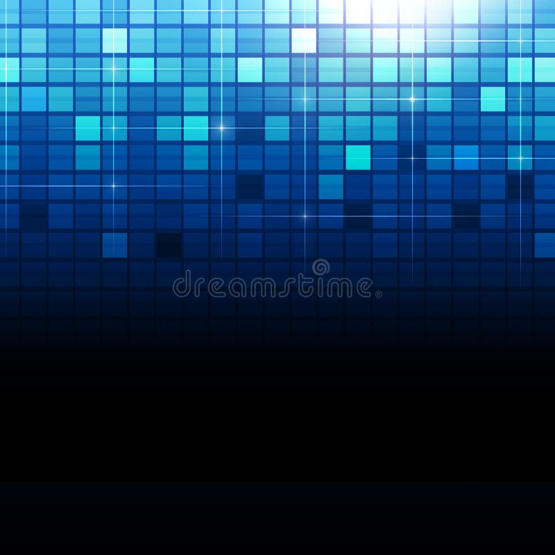 Blue Tech Square Dots stock illustration. Illustration of connection ...