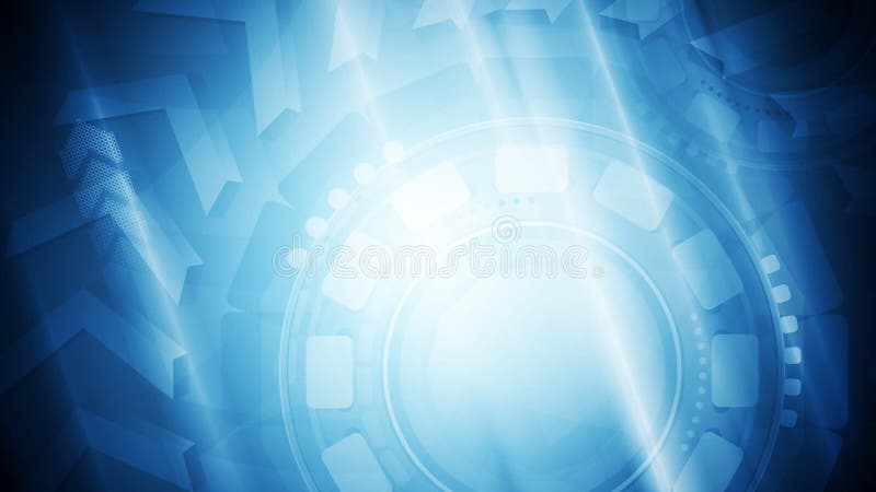 Blue Tech Video Animation with Arrows and Gears Stock Footage - Video ...
