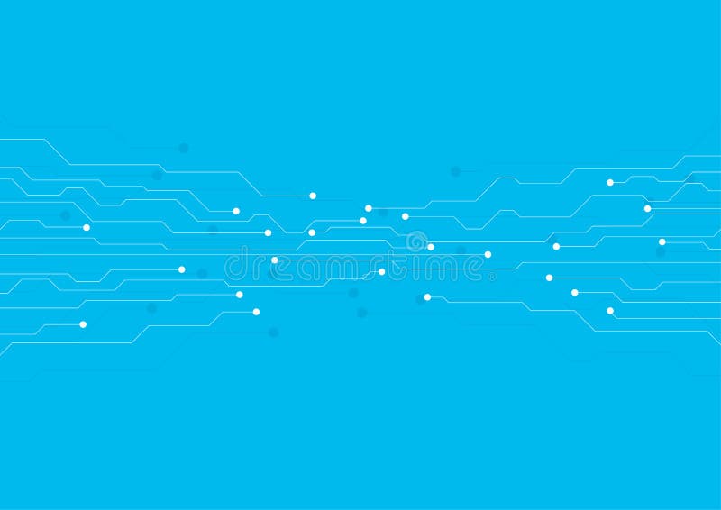 Blue Technical Circuit Board Lines Chip Futuristic Background Stock ...