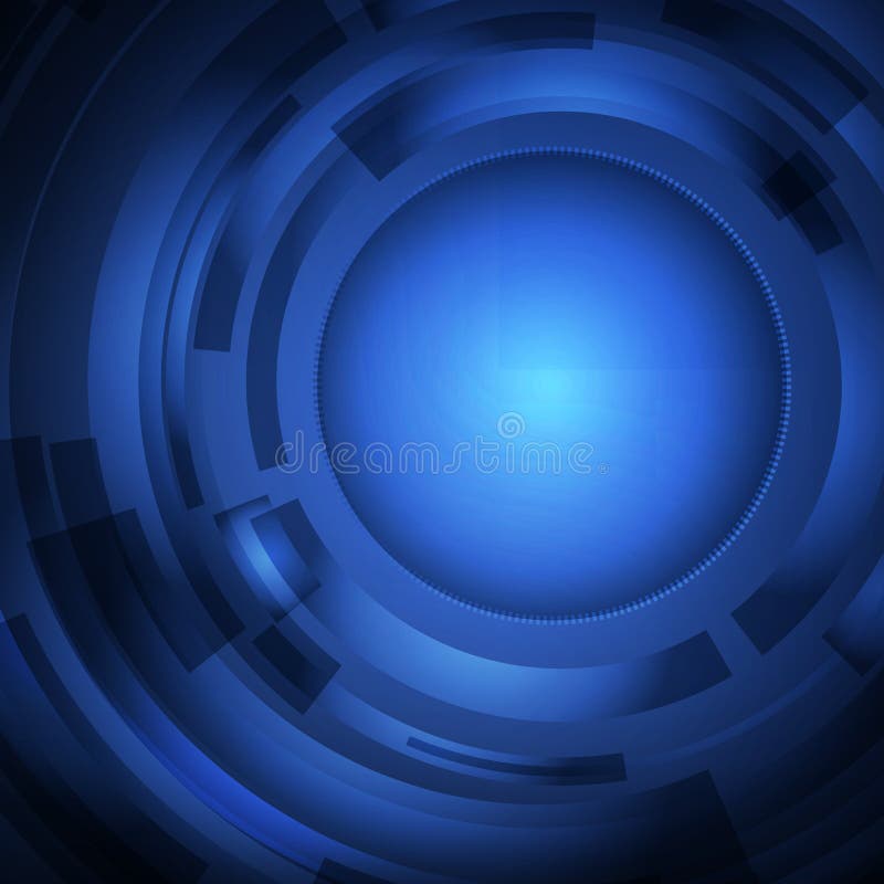 Blue Technical Circular Text Layout Stock Vector - Illustration of ...