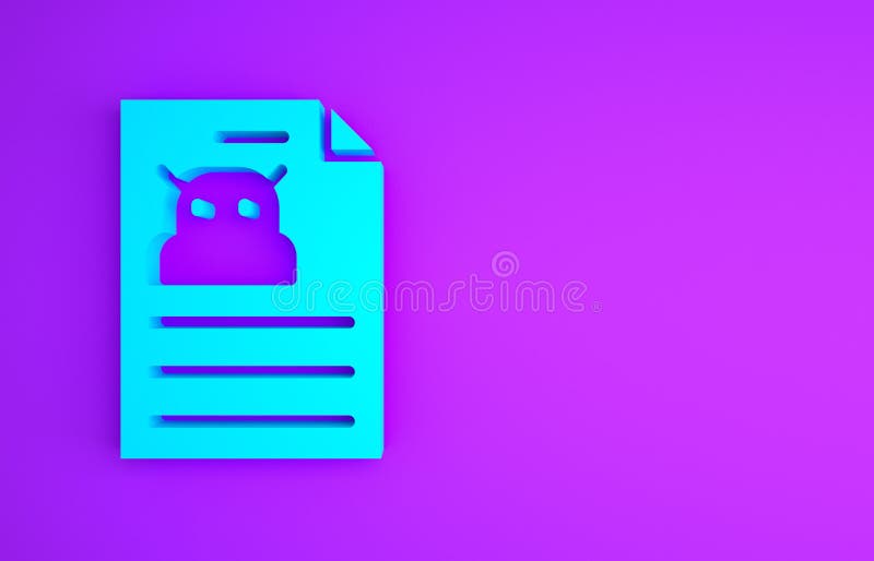 Purple Technical Specification Icon Isolated on White Background ...