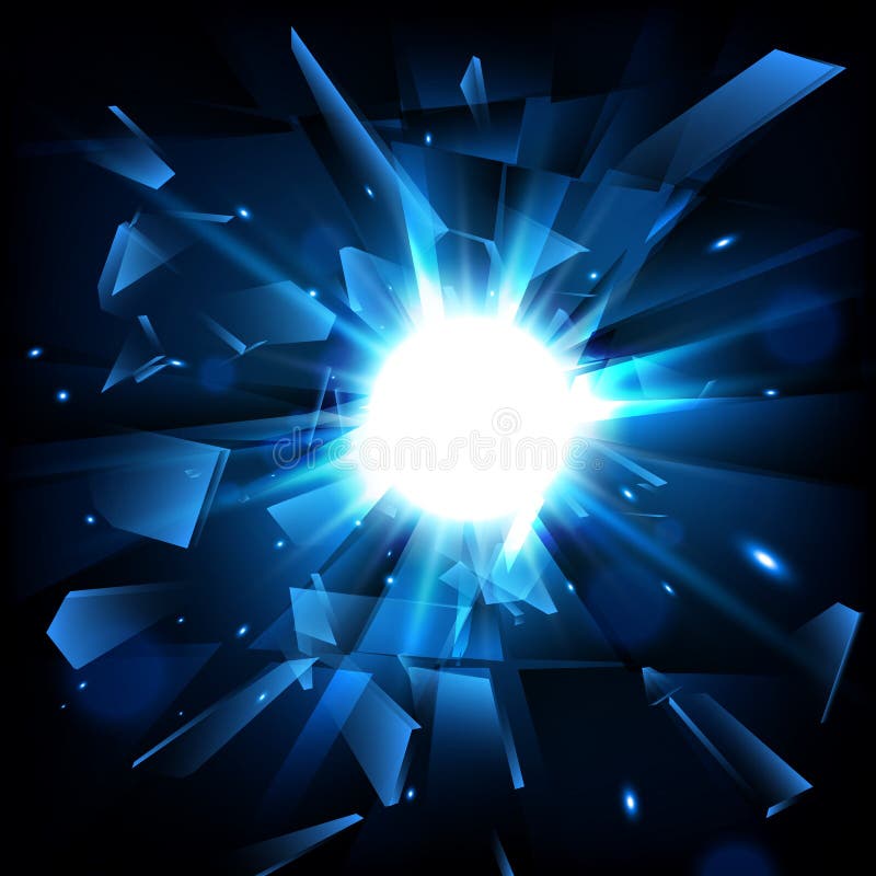 Blue Shatter Polygonal Background Stock Vector - Illustration of cyber ...
