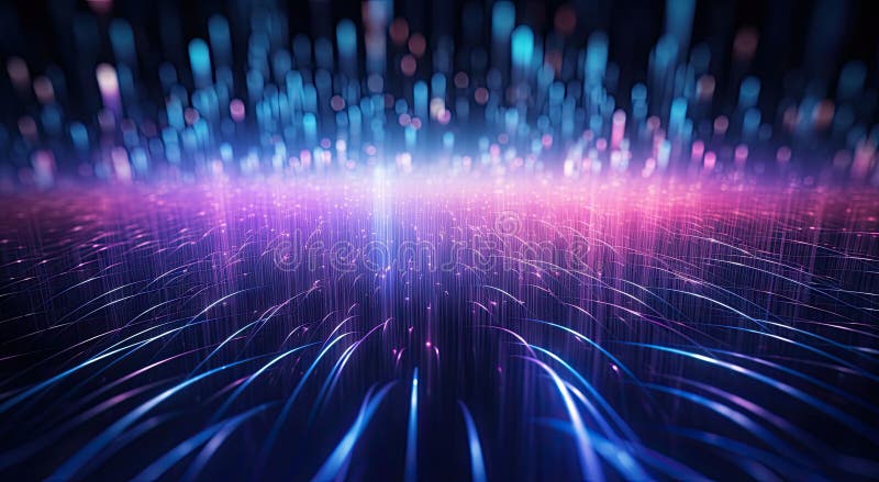 Blue Technological Light Burst Stock Illustration - Illustration of ...