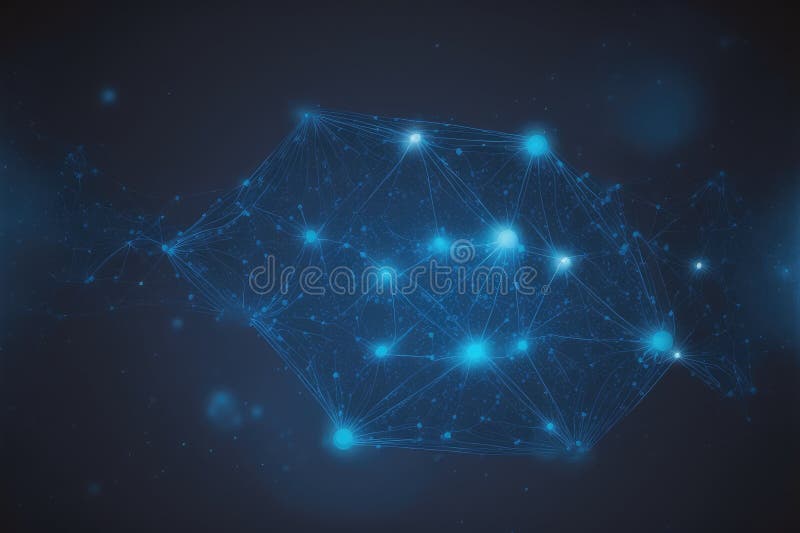 Blue Technology Abstract Background of Connection Network Stock ...