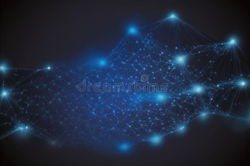 Blue Technology Abstract Background of Connection Network Stock ...