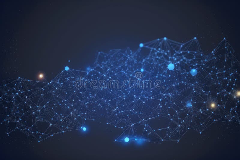 Blue Technology Abstract Background of Connection Network Stock ...