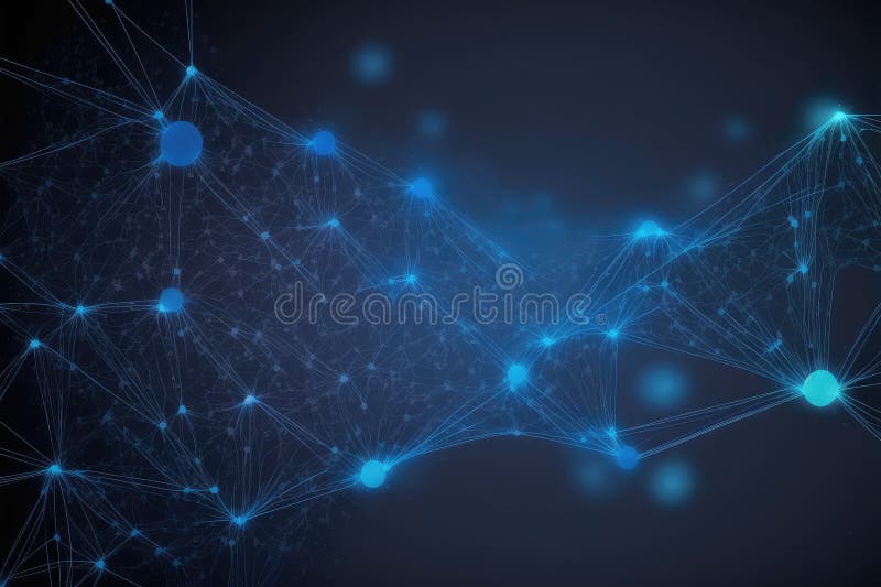Blue Technology Abstract Background of Connection Network Stock ...