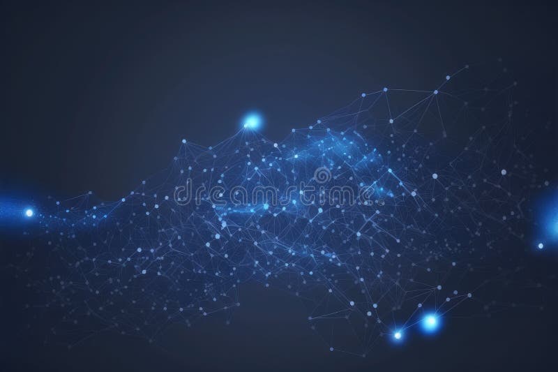 Blue Technology Abstract Background of Connection Network Stock ...