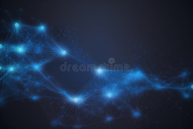 Blue Technology Abstract Background of Connection Network Stock ...