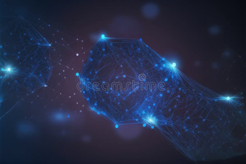 Blue Technology Abstract Background of Connection Network Stock ...