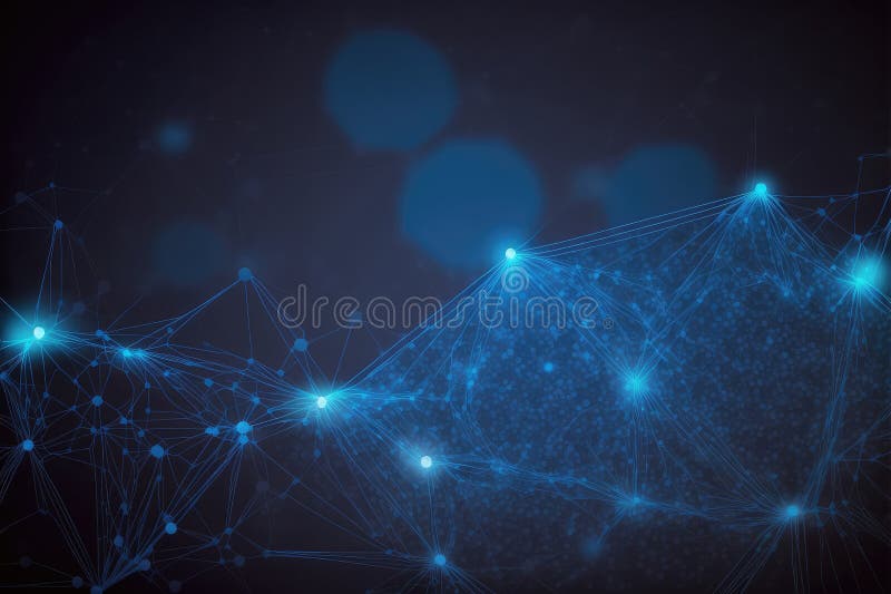Blue Technology Abstract Background of Connection Network Stock ...