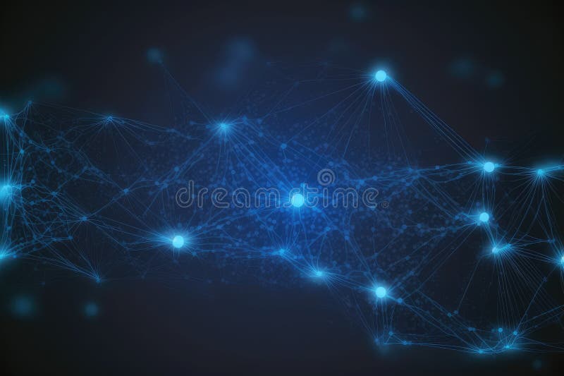 Blue Technology Abstract Background of Connection Network Stock ...