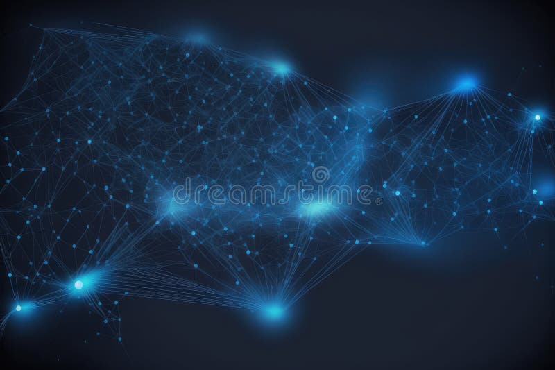 Blue Technology Abstract Background of Connection Network Stock ...