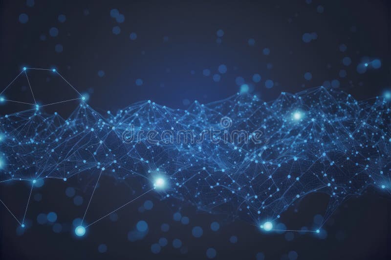 Blue Technology Abstract Background of Connection Network Stock ...