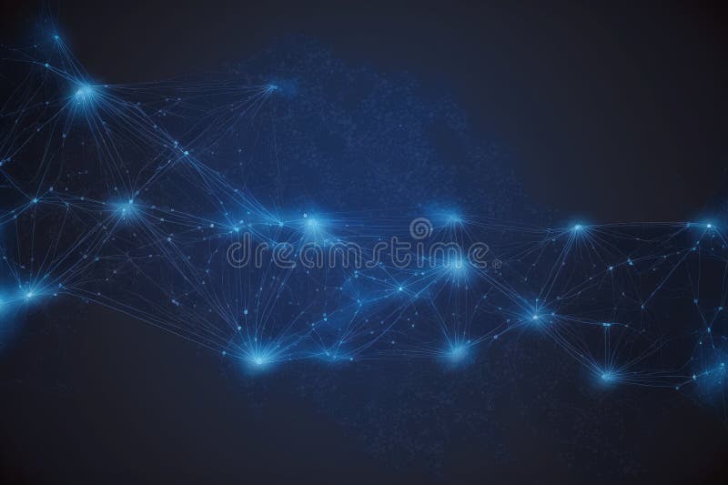 Blue Technology Abstract Background of Connection Network Stock ...