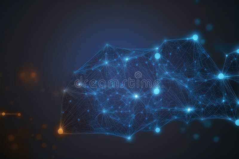 Blue Technology Abstract Background of Connection Network Stock ...
