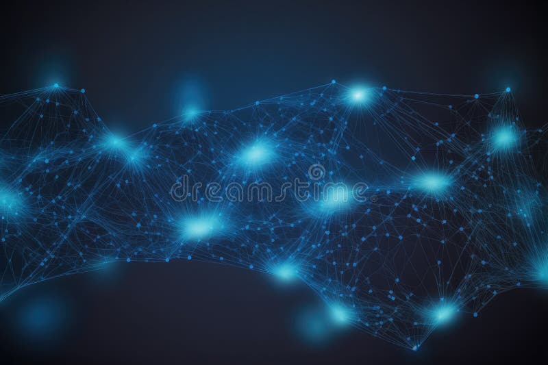 Blue Technology Abstract Background of Connection Network Stock ...