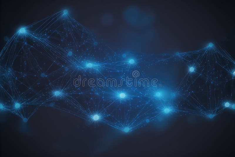 Blue Technology Abstract Background of Connection Network Stock ...