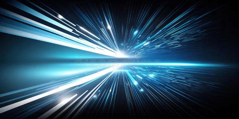 Blue Technology Abstract Background with Lines Move. Generative AI ...