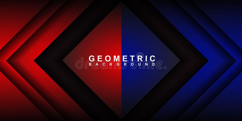 Blue Technology Abstract Banner with Overlapping Arrows. Vector ...