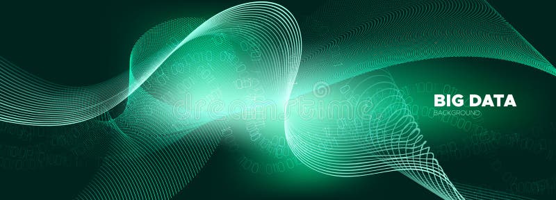 Blue Technology Abstract. Big Data Analysis Stock Vector - Illustration ...