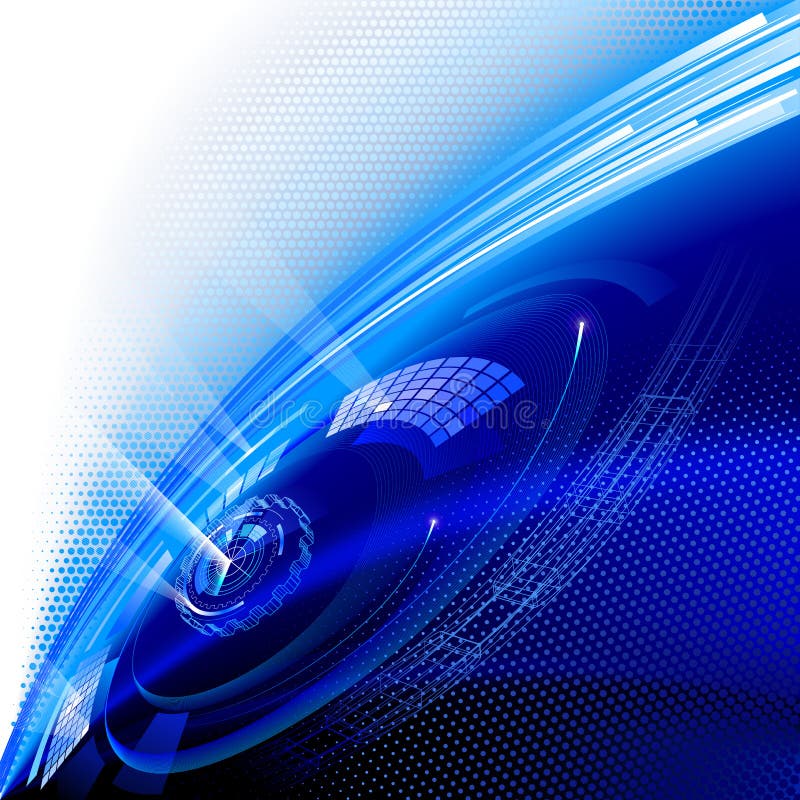 Blue Technology Background. Stock Vector - Illustration of technology ...
