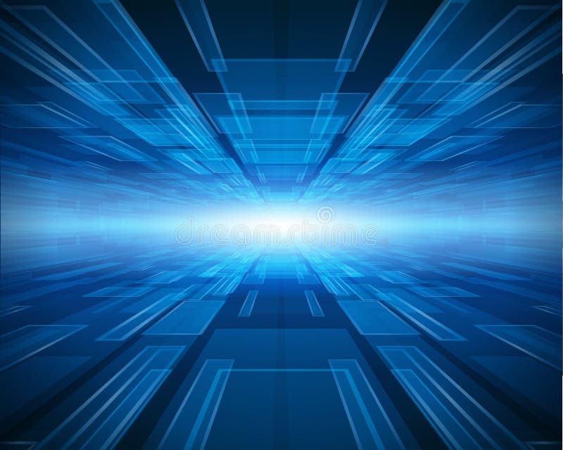 Blue technology background stock illustration. Illustration of line ...