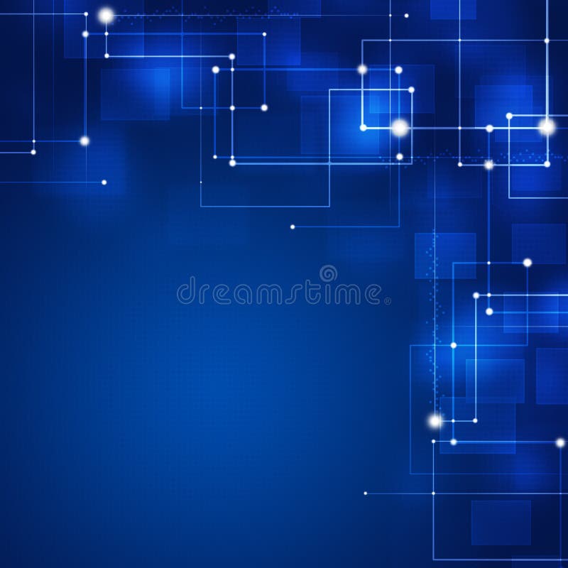 Blue Technology Background stock illustration. Illustration of square ...