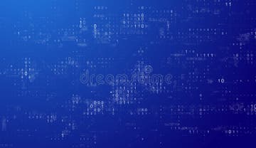 Blue Technology Background. Binary Computer Code. Programming, Coding, Hacker Concept Stock ...