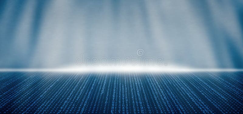 Technology Background with Matrix Stock Illustration - Illustration of ...