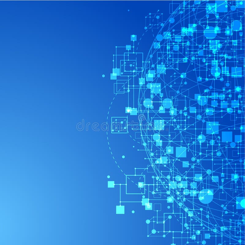 Blue technology background stock vector. Illustration of blue - 43446461