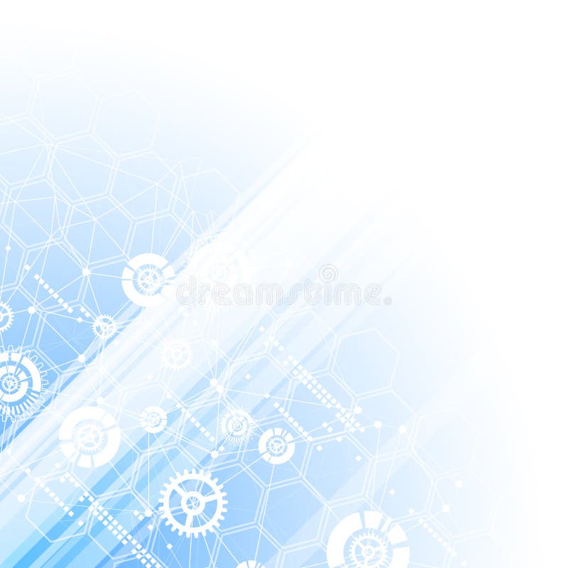 Blue Technology Business Template Background. Stock Vector ...