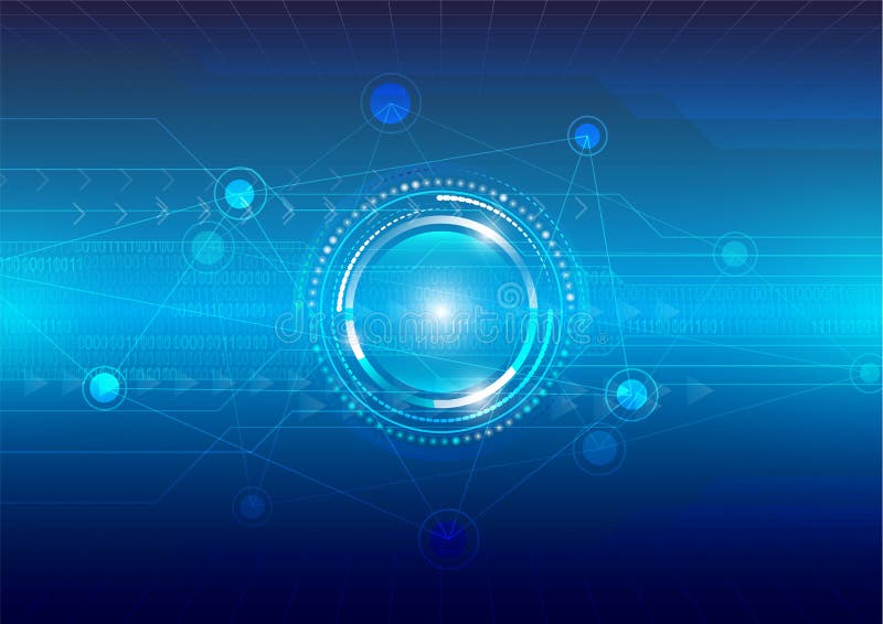 Blue Communication Technology Abstract Background 3d Stock Vector ...