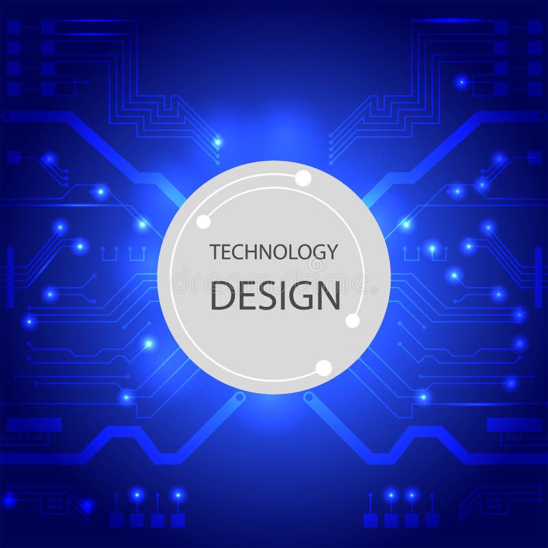 Blue technology background stock vector. Illustration of decorative ...