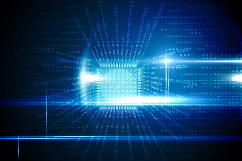 Blue Technology Design with Circuit Board Stock Illustration ...