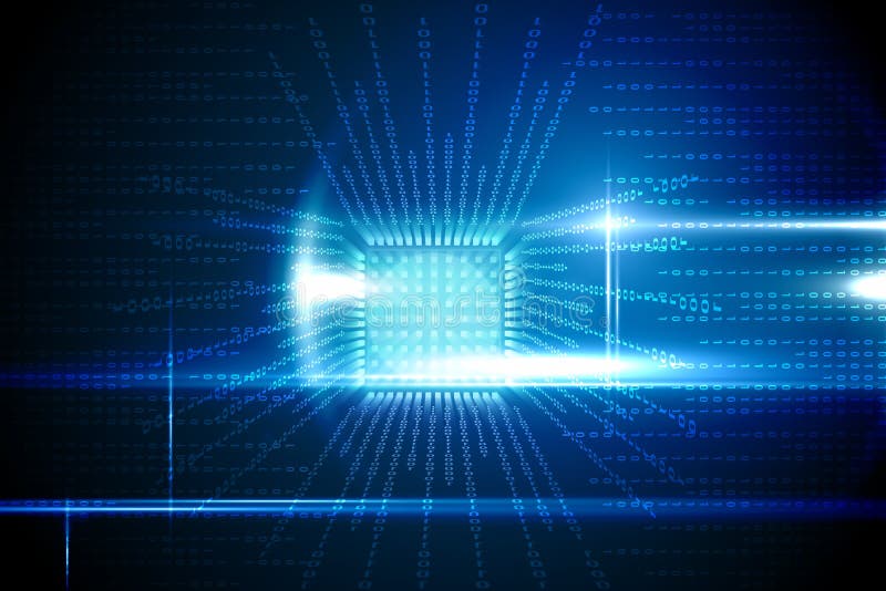 Blue Technology Design with Circuit Board Stock Illustration ...
