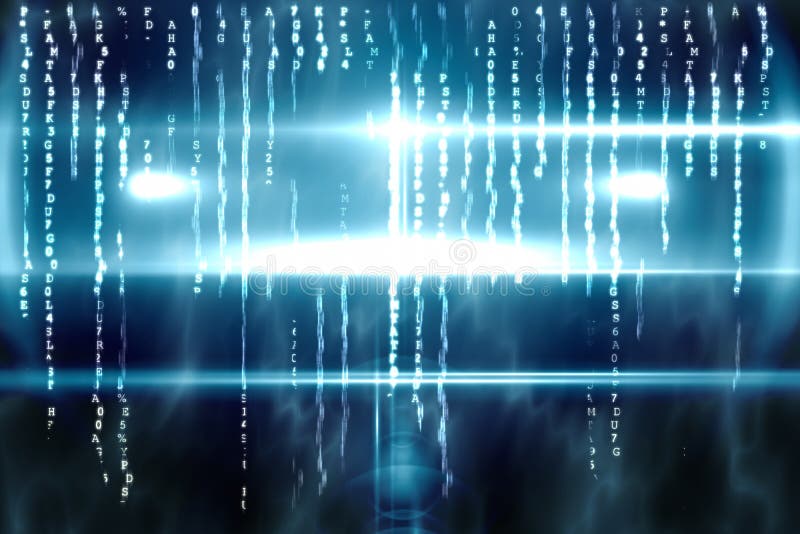 Blue Technology Design with Glow Stock Illustration - Illustration of ...