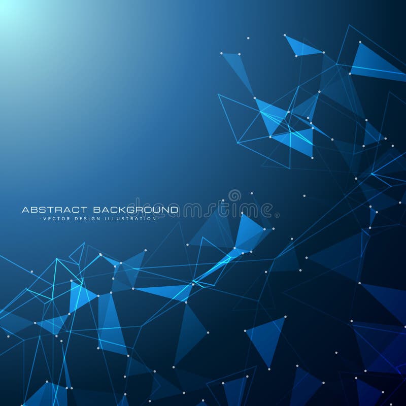 Blue Technology Digital Background with Triangle Shapes Stock Vector ...