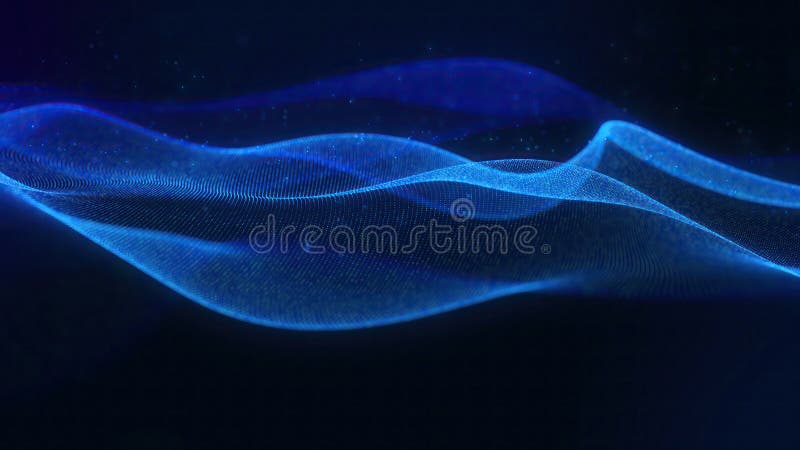 Blue Technology Digital Wave Background, Wavy Motion Graphic Abstract ...