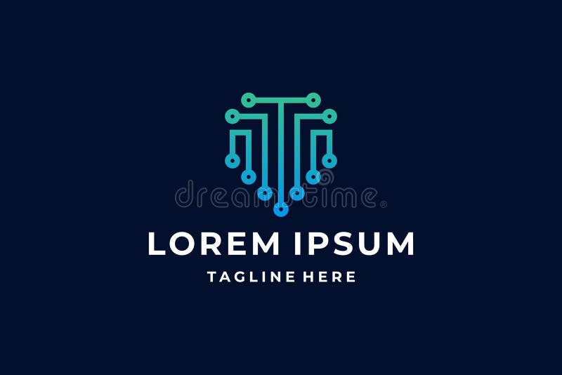 Blue Technology Logo Concept Stock Vector - Illustration of emblem ...