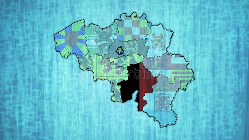 Blue Technology Map with Flashing Regions of Norway Stock Video - Video ...