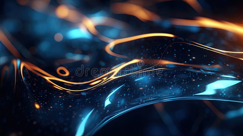 Blue Technology Mesh: Futuristic Patterns Stock Illustration ...