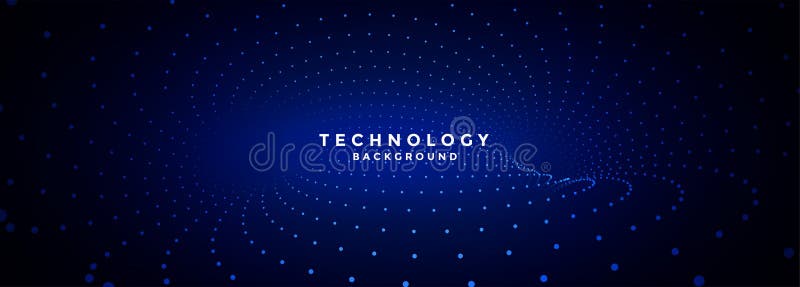 Blue Technology Particles Banner Design Stock Vector - Illustration of ...