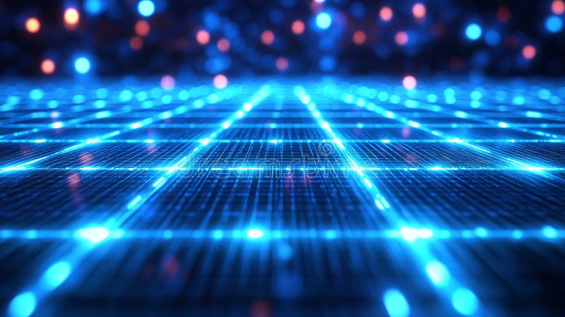 Blue Technology-sensitive Light Effect Background Stock Illustration ...