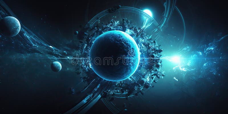 Blue Technology World Connection Background, Generative AI Stock ...