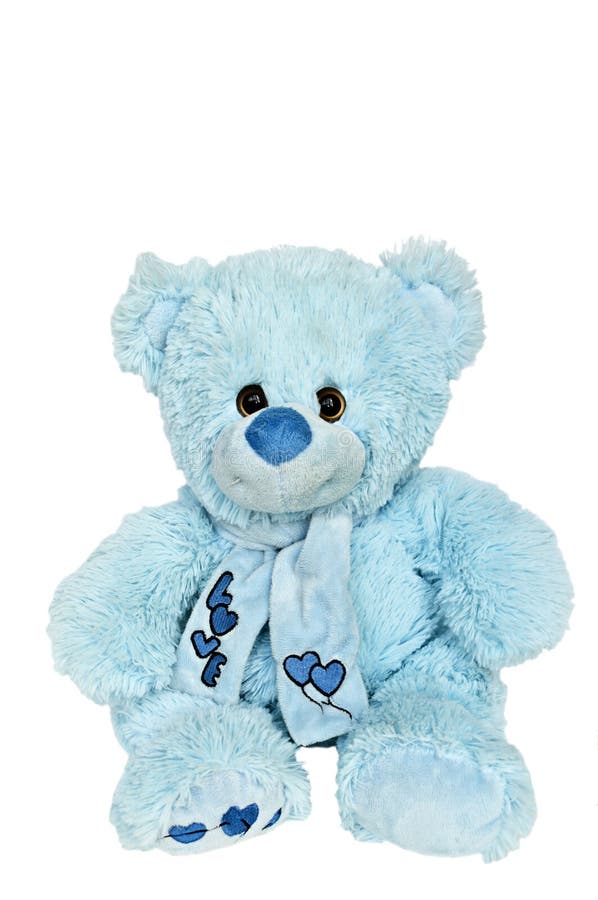 Blue teddy bear stock image. Image of expression, companion - 20697197