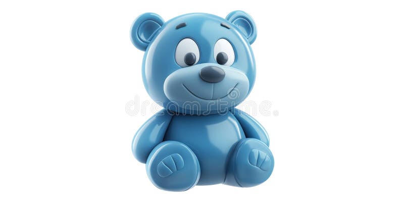 Blue Teddy Bear Toy Isolated on Transparent Background Stock Image ...