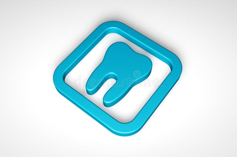 Blue Teeth Icon Isolated on White Background Stock Illustration ...
